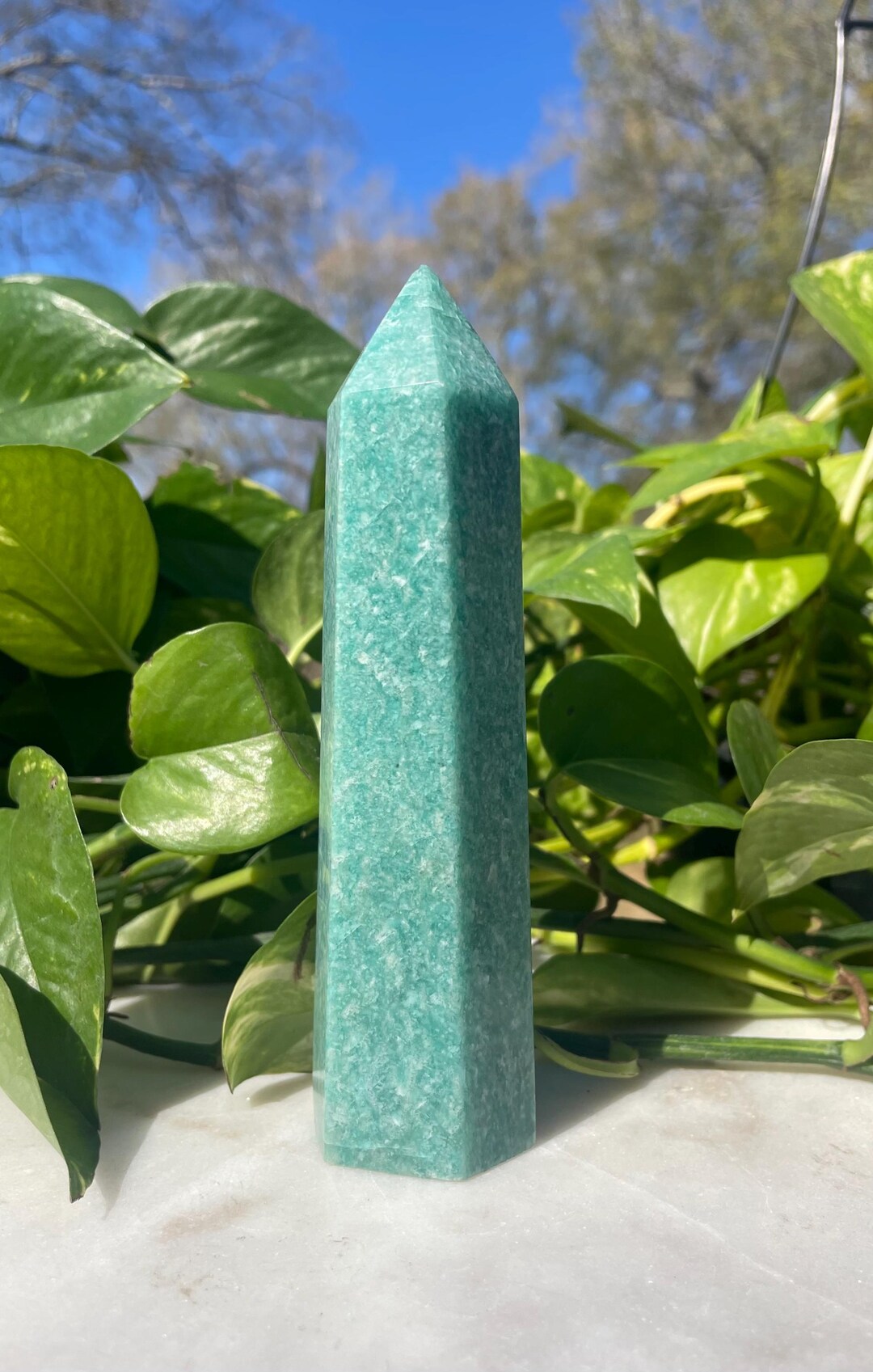Amazonite Tower Natural Stone Crystal Home Decor - Etsy