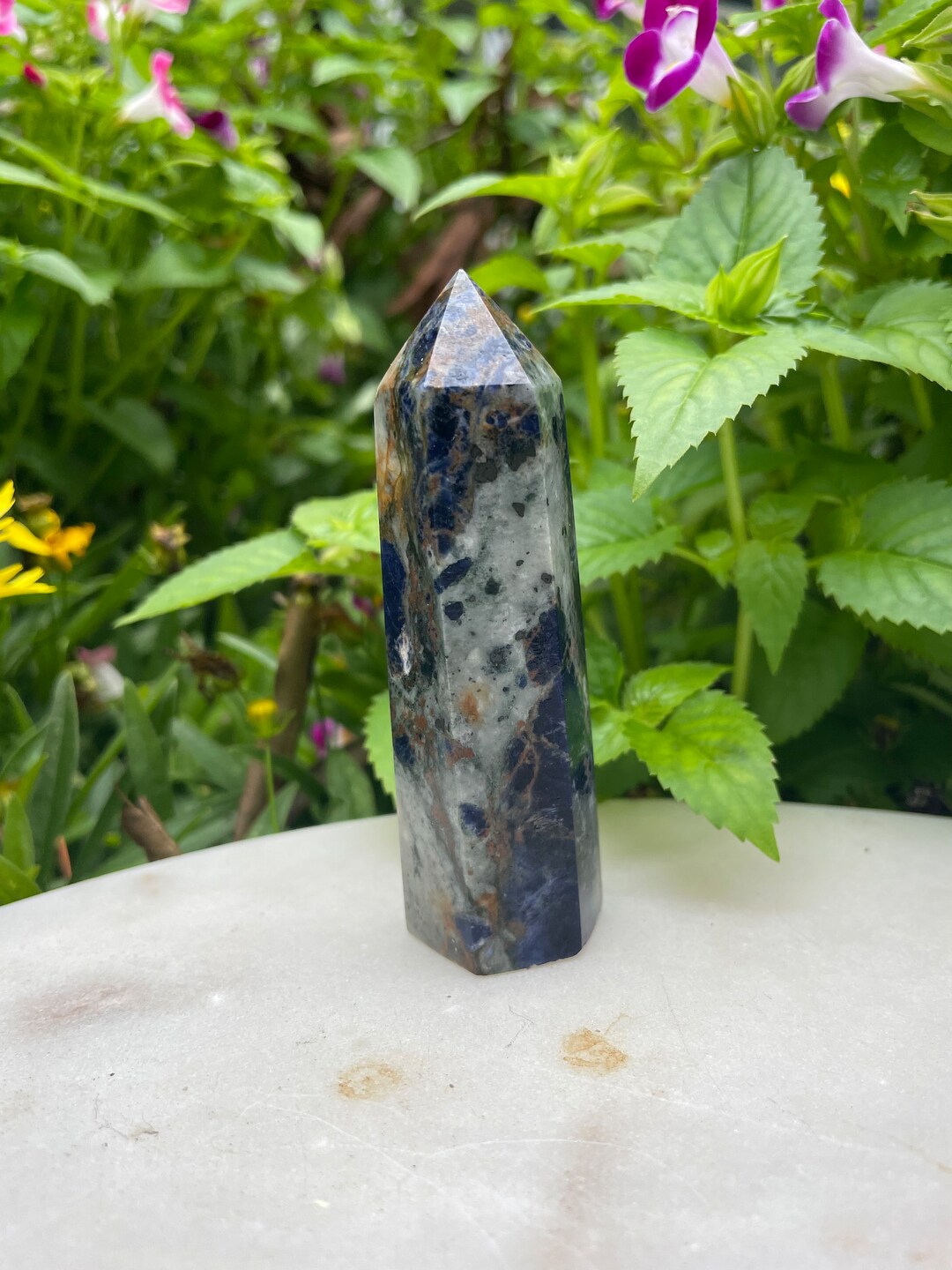 Sodalite Tower - Natural Stone - Crystal Home Decor - - Etsy
