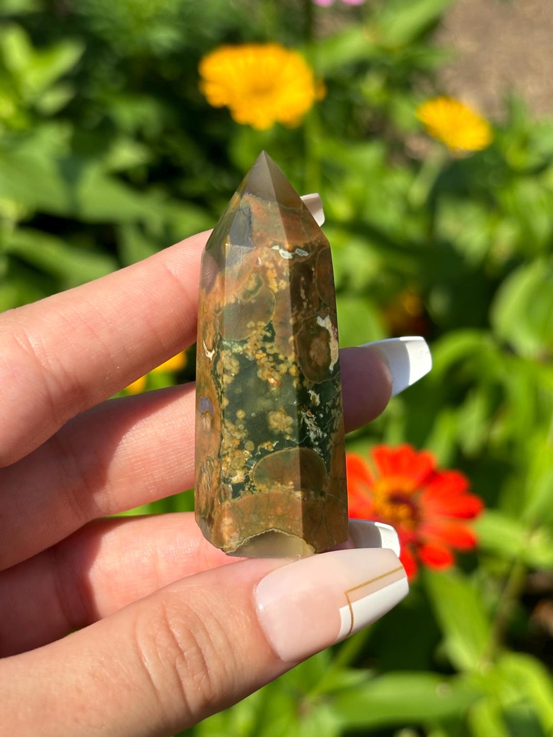 Rainforest Jasper Tower - Natural Stone - Crystal Home Decor - - Etsy