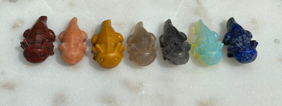 Axolotl Carvings - Crystal Home Decor - Natural Stone - Etsy