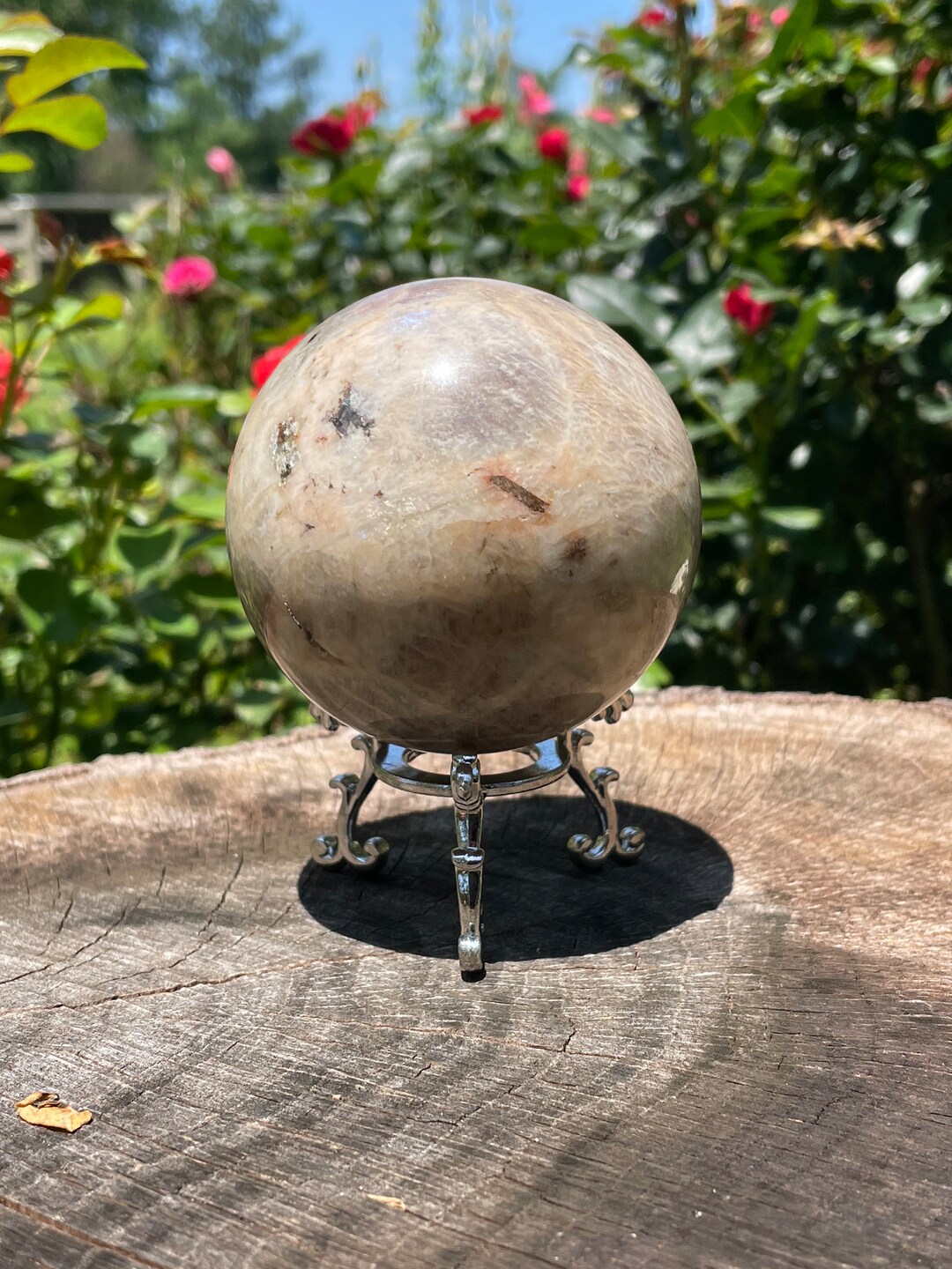 Moonstone Sphere- Crystal Home Decor - Natural Stone - Etsy