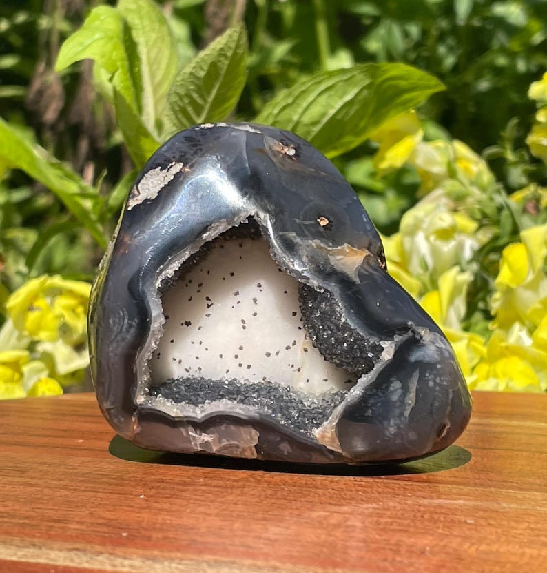 Agate Geode From Brazil- Crystal Home Decor - Natural Stone - - Etsy