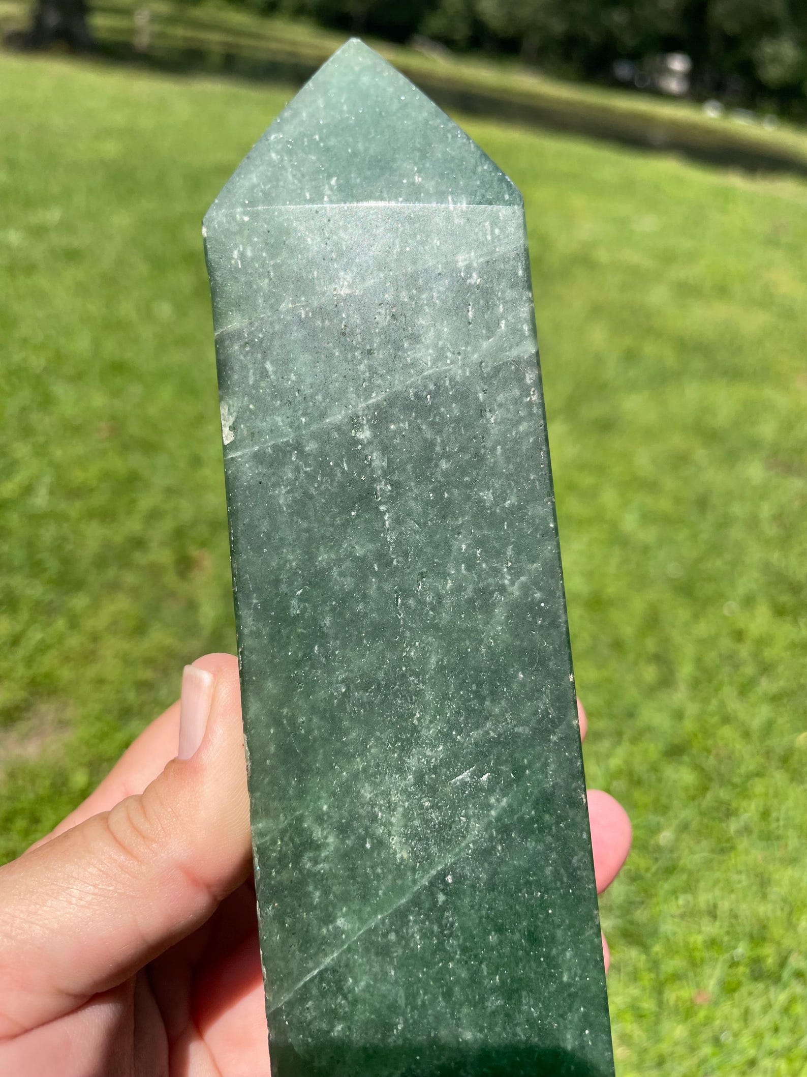 Green Strawberry Quartz Tower - Natural Polished Tower - Crystal Home ...
