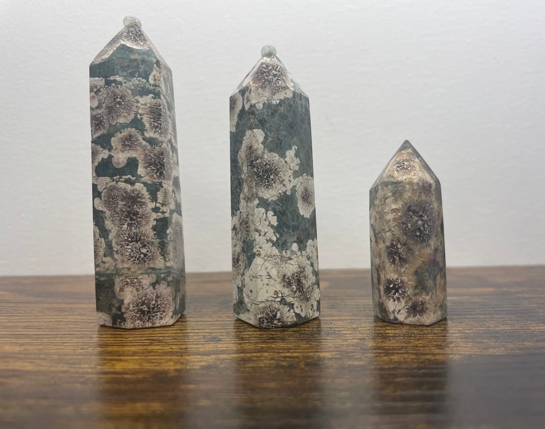 Sakura Jasper Towers - Crystal Home Decor - Natural Stone - Etsy