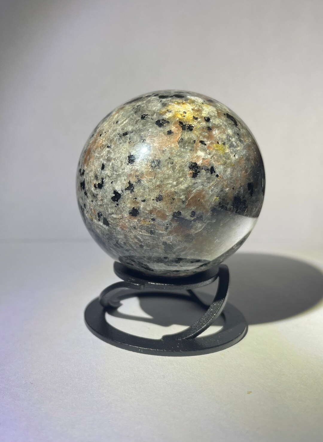 UV Reactive Yooperlite Sphere With Stand Natural Polished Crystal ...