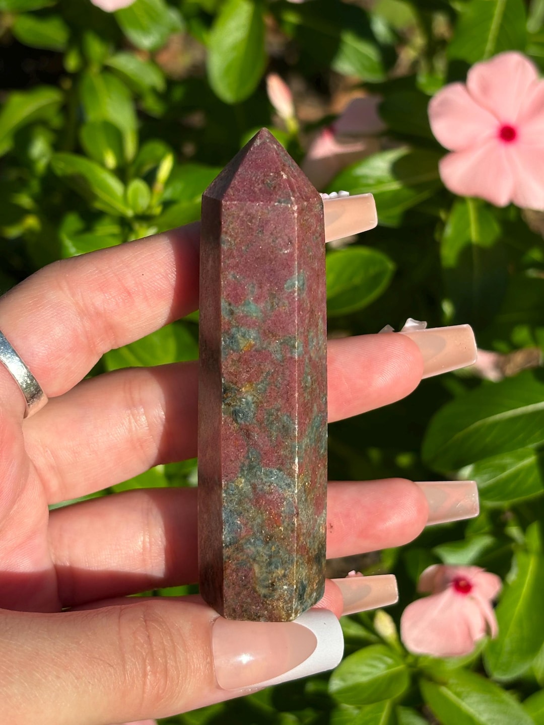 Ruby in Kyanite Tower - UV Reactive - Crystal Home Decor - Natural ...