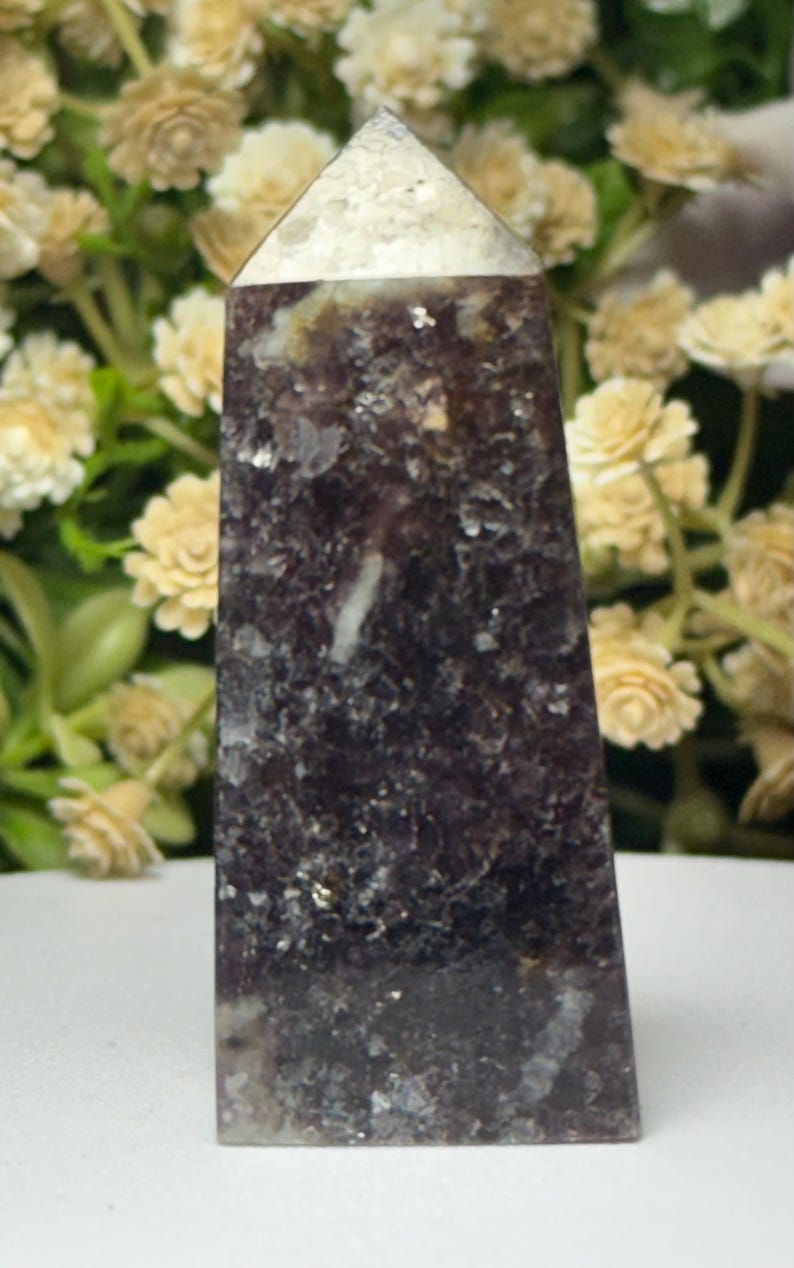 Purple Mica Tower - Crystal Home Decor - Natural Stone - Etsy