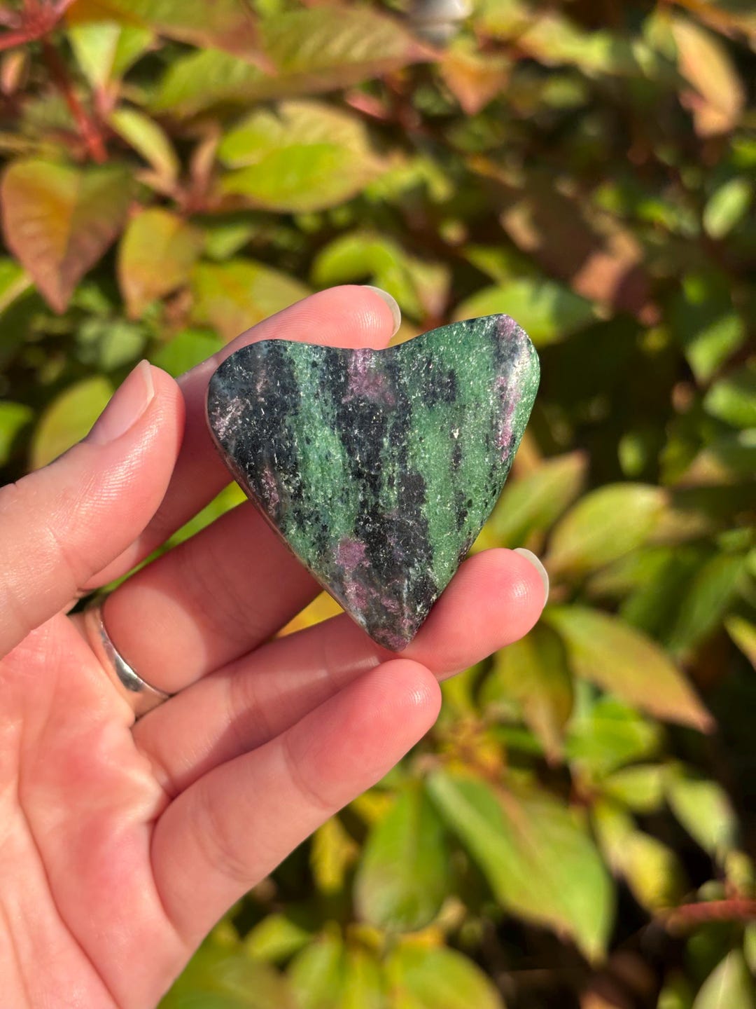 Ruby in Zoisite Heart Carving - Polished Natural Stone - Crystal Home Decor - - Etsy