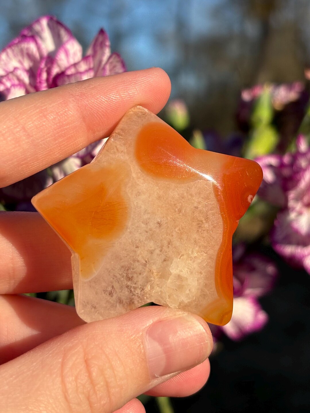 Carnelian Star - Polished Natural Stone - Crystal Home Decor - - Etsy