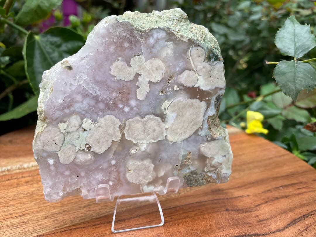 Pink Amethyst Flower Agate Crystal Slab - Etsy