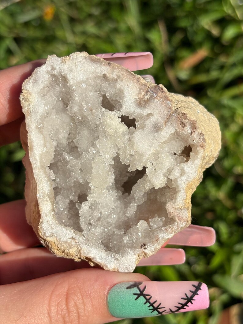 Moroccan Clear Quartz Geode - Natural Stone - Crystal Home Decor - - Etsy