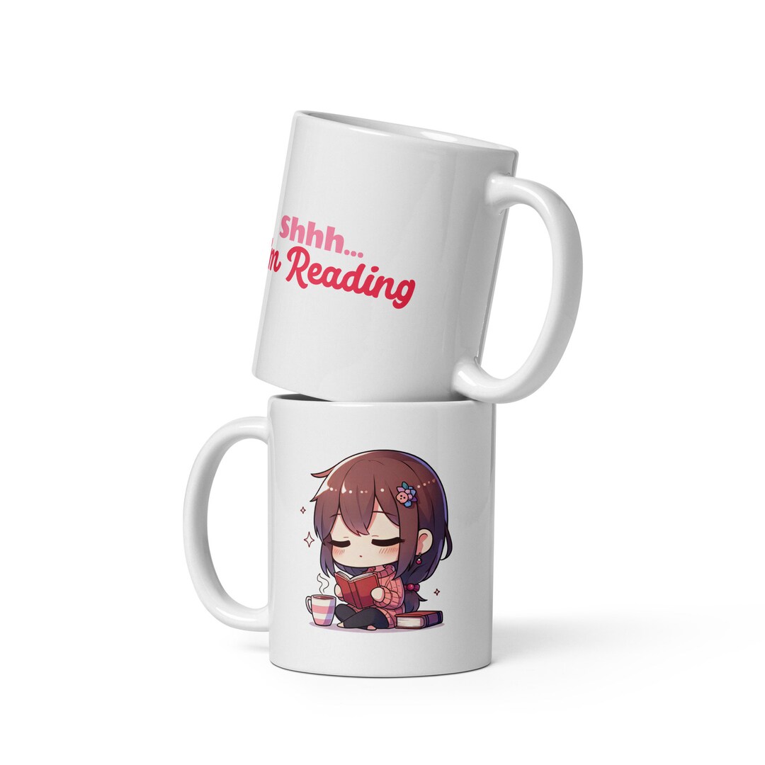 Cute Chibi Anime Girl shhh...i'm Reading - Etsy