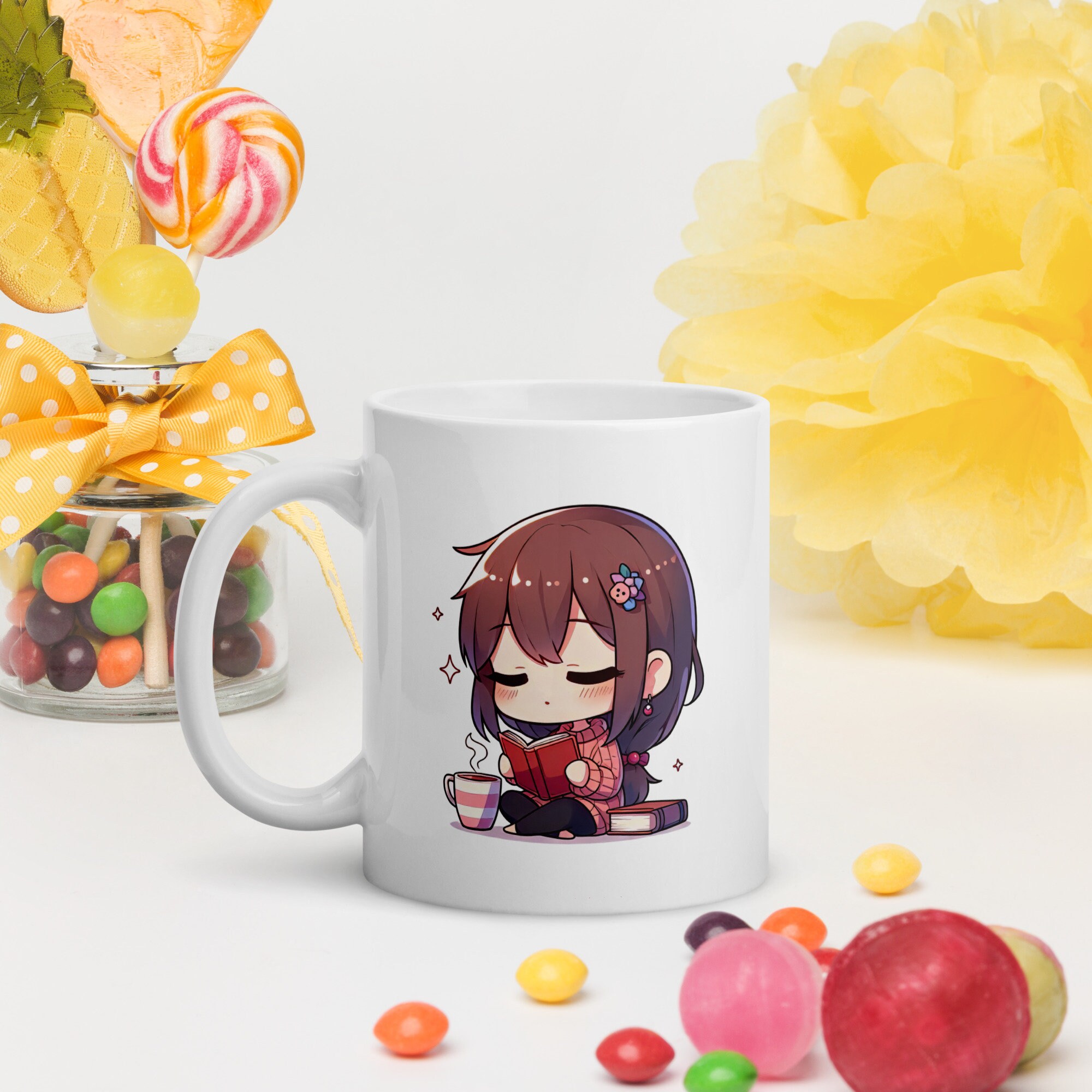 Cute Chibi Anime Girl shhh...i'm Reading - Etsy