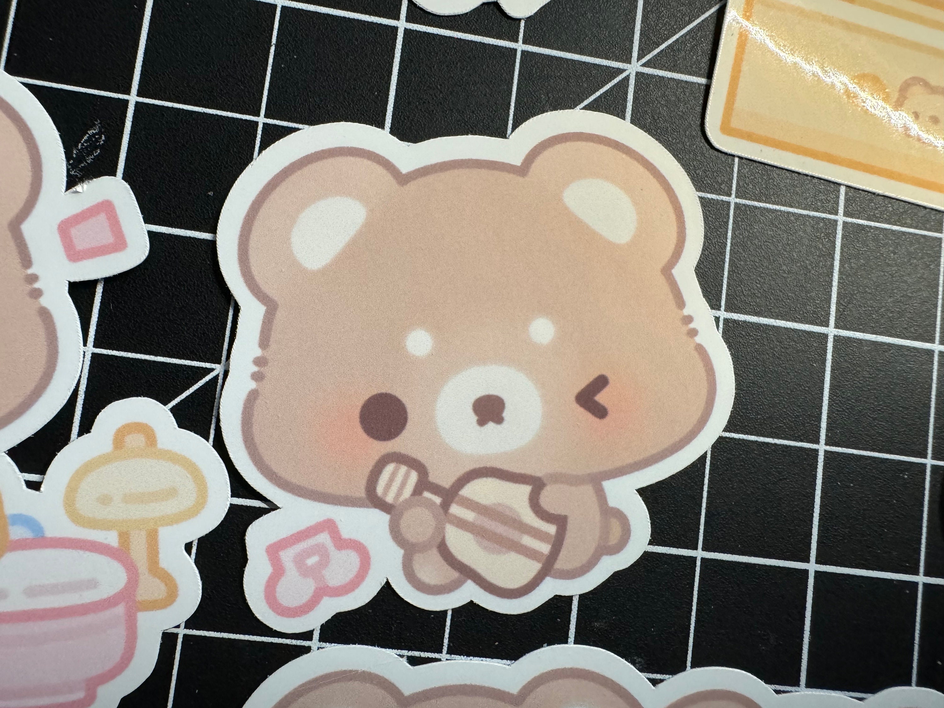 Kawaii Bear Stickers 8 Pieces Japanese Style Kawaii Stickers Enchanting ...