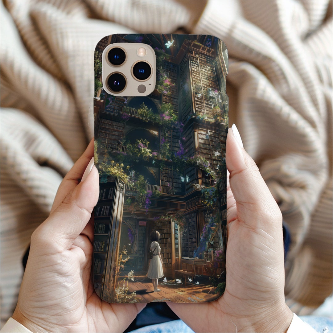 Charming Library Tough Case Book Phone Case for iPhone Pro Max 15 14 13 ...