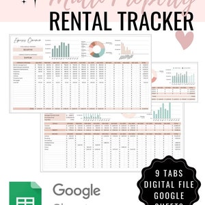 Finance | Rental Property Spreadsheet (multiple Dwellings) for Google ...
