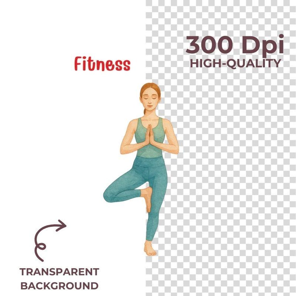 Fitness Clipart Bundle | 40 Watercolor Workout Pngs | Gym Digital ...