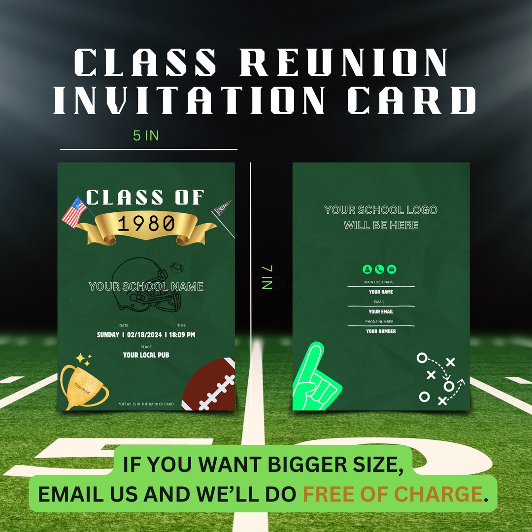 Class of 70 80 90, 50th 60th 70th Years High School Reunion Printable ...