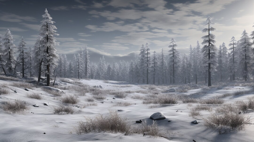 Digital Download. Forest in Winter. Snow, Mist, Bark, Moody, Quiet ...