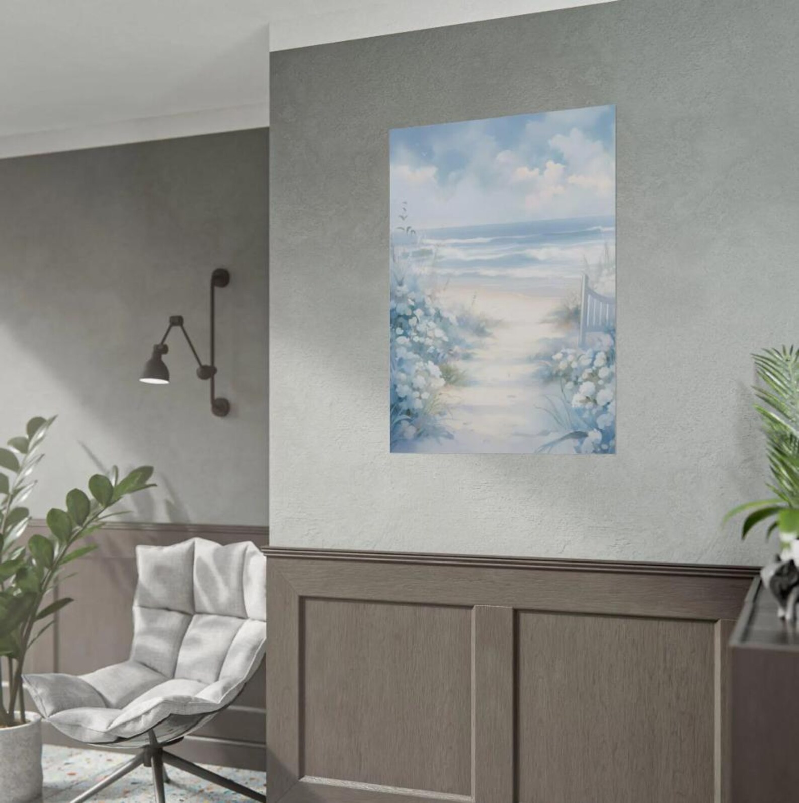 Digital Download. Serene, Peaceful Coastal. Modern Style. Perfect Wall ...