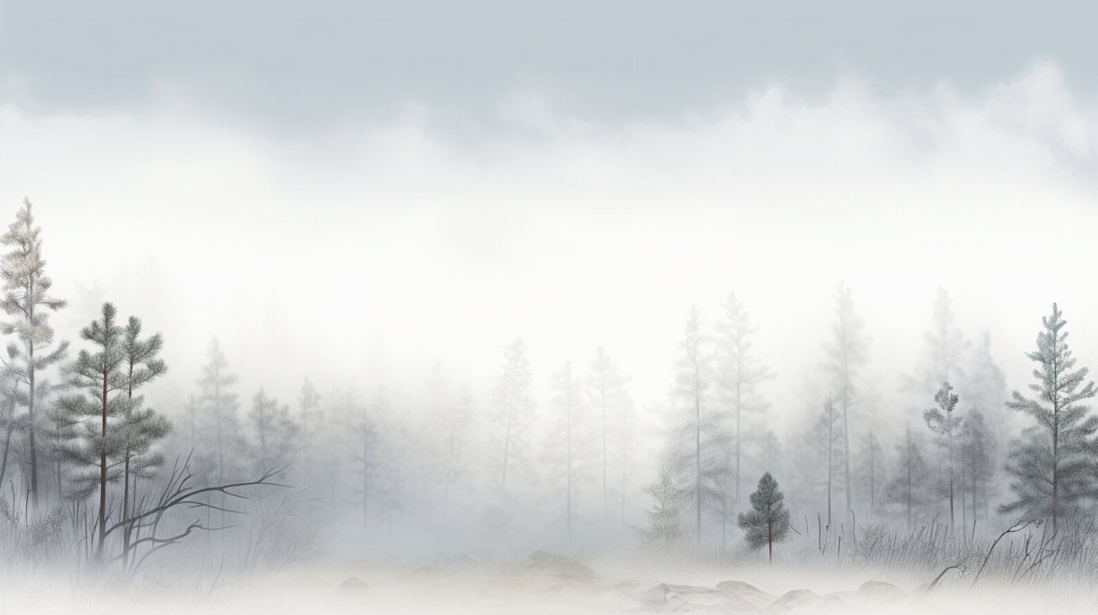 Digital Download. Forest in Winter. Snow, Mist, Bark, Moody, Quiet ...
