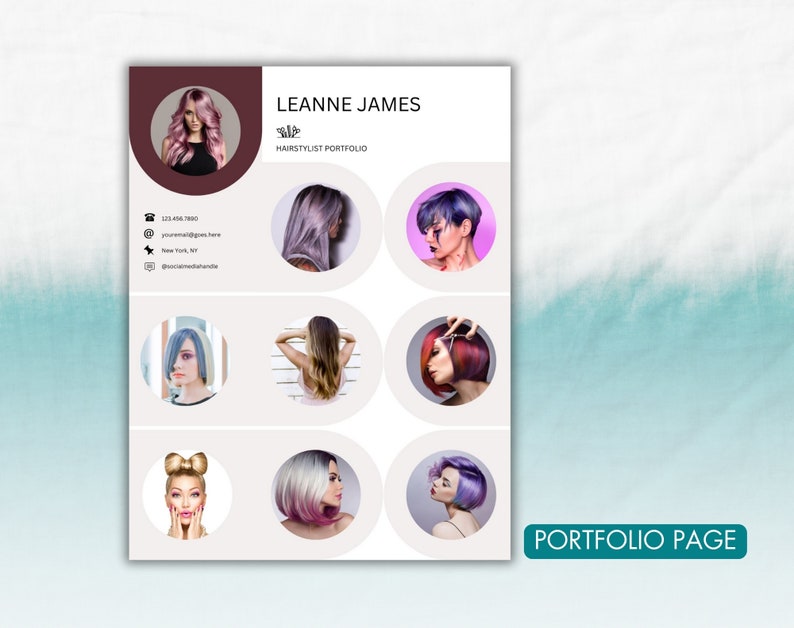 Hairstylist Resume Canva, Modern Canva Resume Template, Esthetician ...