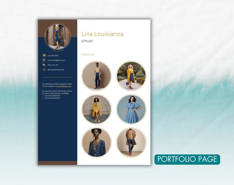 Stylist Resume Template Canva, Fashion Stylist Resume, Personal Stylist ...
