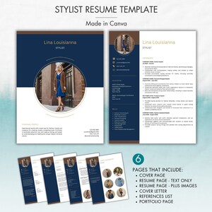 Stylist Resume Template Canva, Fashion Stylist Resume, Personal Stylist ...