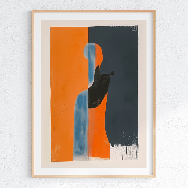 Orange Abstract Art - Etsy
