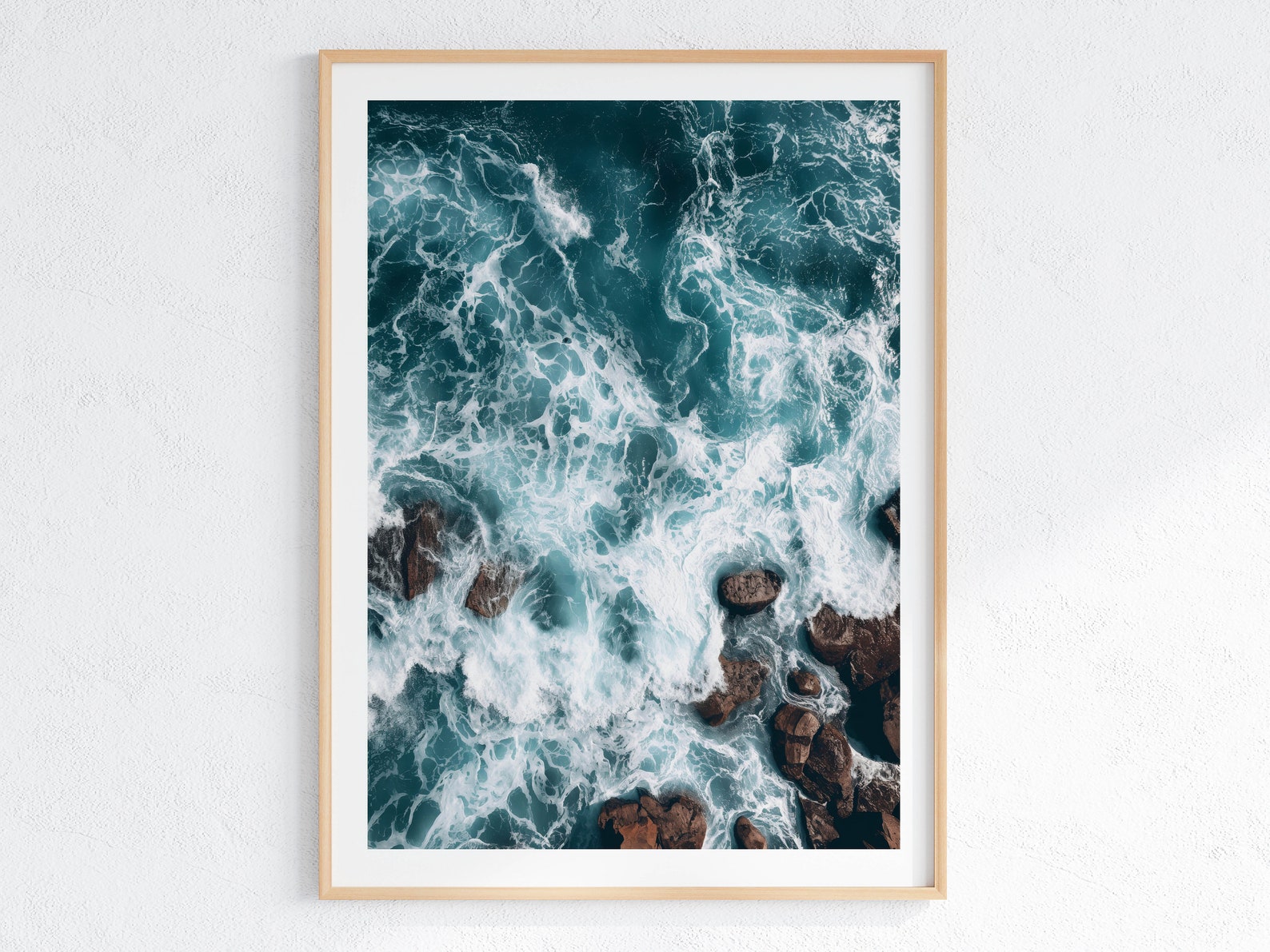 Aerial Ocean Photography Art Print Coastal Seascape Photography, Sea ...