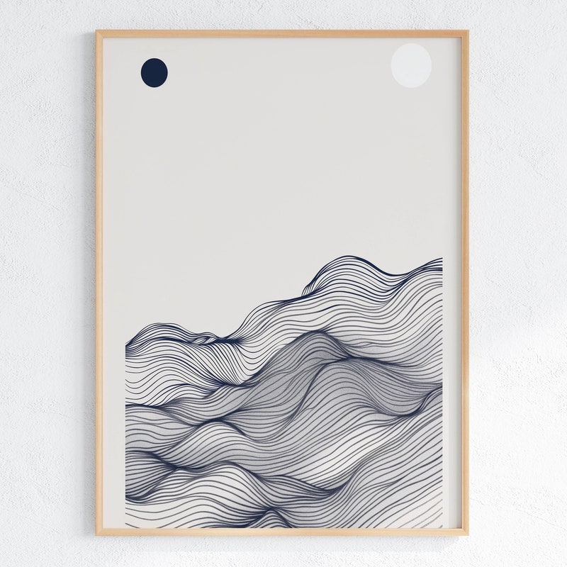 Abstract Wave Art - Etsy