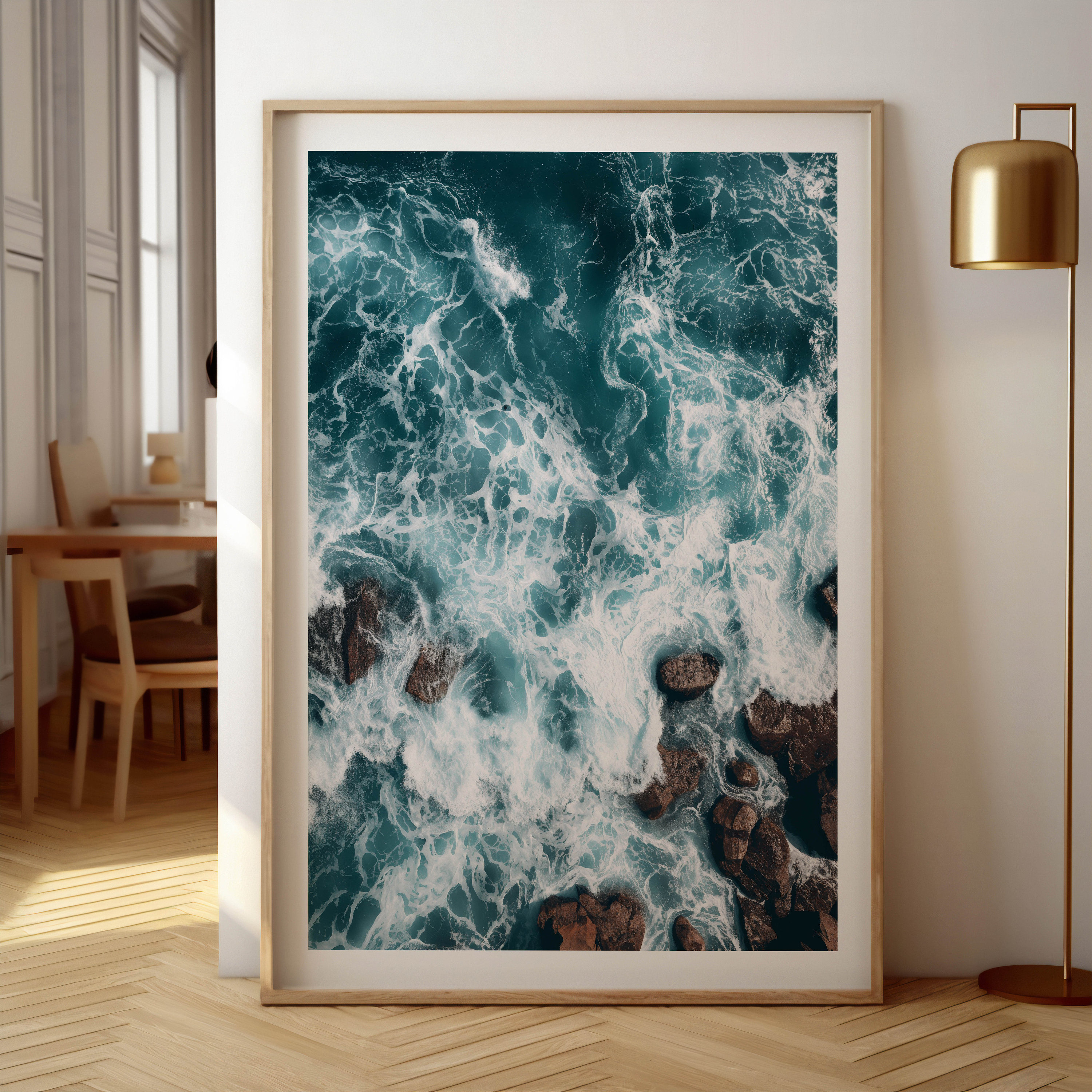 Aerial Ocean Photography Art Print Coastal Seascape Photography, Sea ...