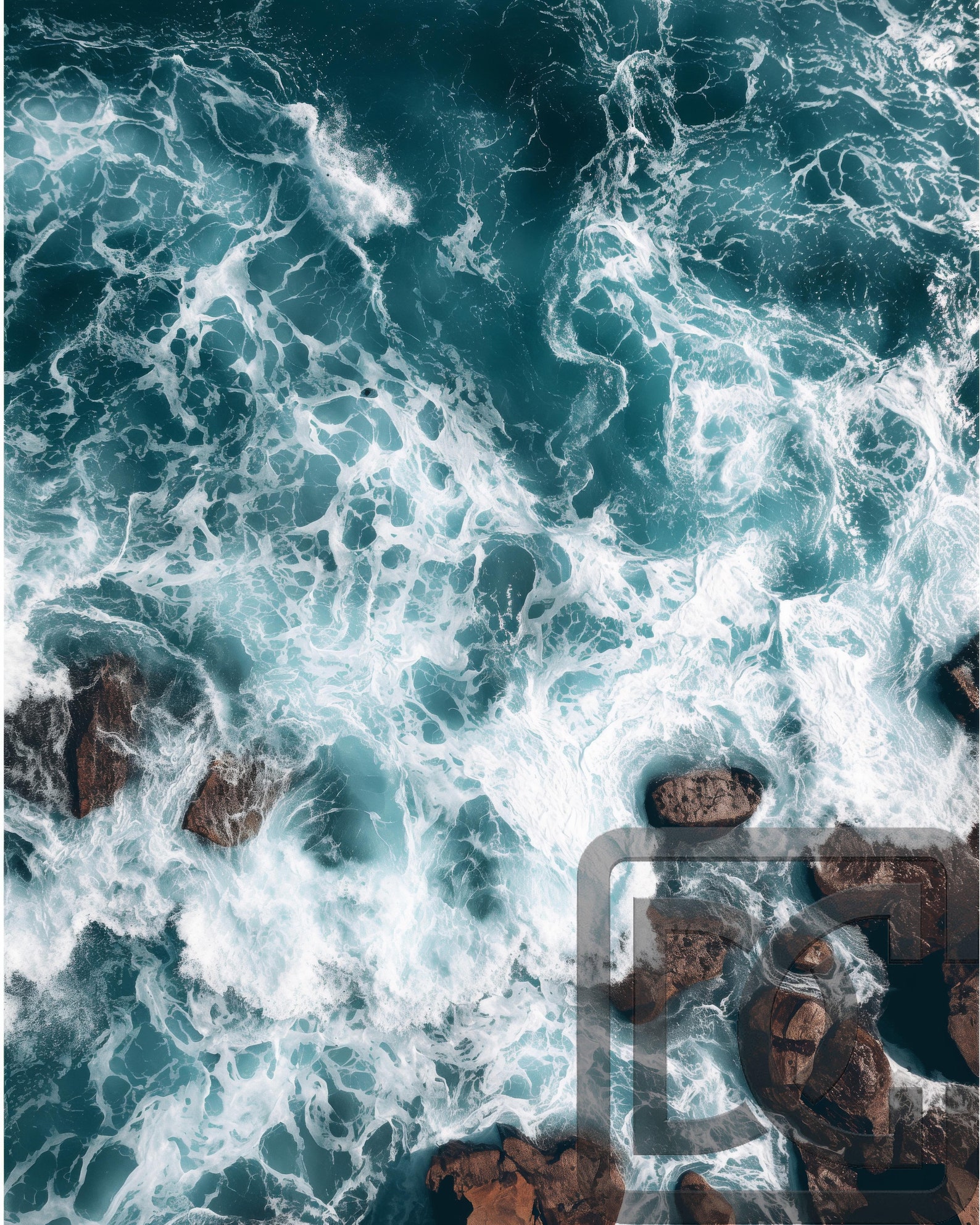 Aerial Ocean Photography Art Print Coastal Seascape Photography, Sea ...