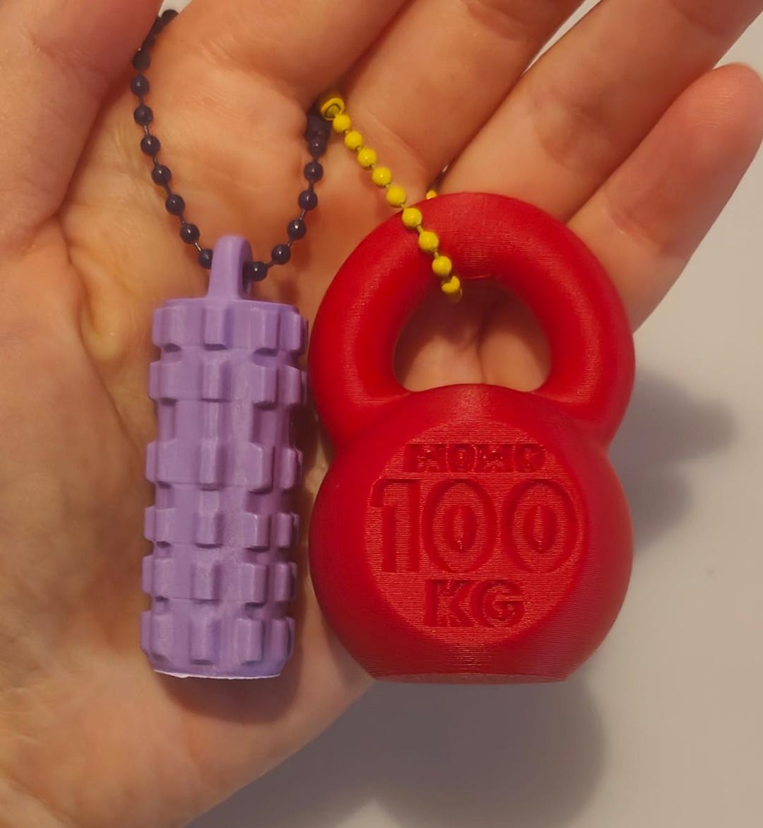 3D Printed Gym Keychains, Fitness Keychains, Kettlebell Keychains, Form ...