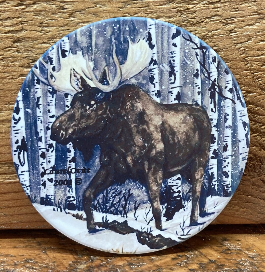 Coasters With Moose Prints by Laurel Ovitt - Etsy