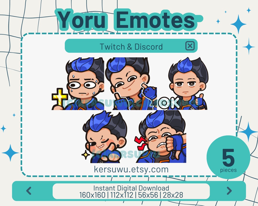 Valorant Yoru Themed Emotes Pack twitch & Discord - Etsy UK