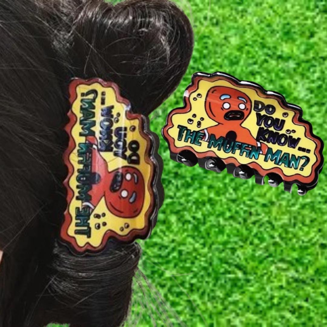 1 Piece Do You Know the Muffin Man Hair Claw Cliphair Clipbarrettehair ...