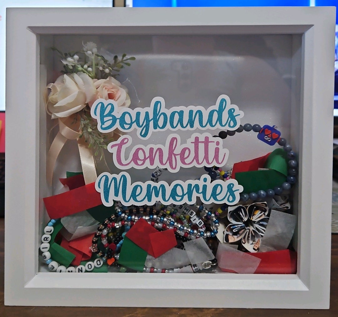 Boybands, Confetti, Memories - Custom Concert Ticket Shadow Box Frame ...