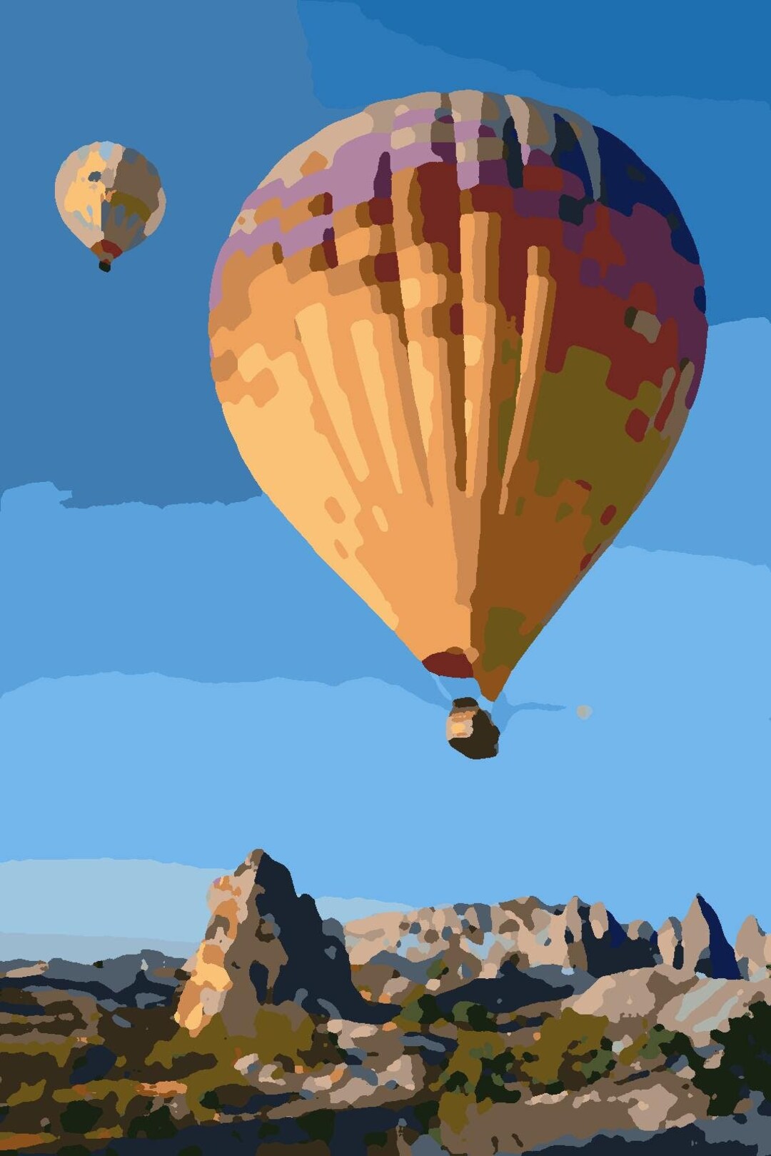 Hot Air Balloon Paint by Numbers - Etsy