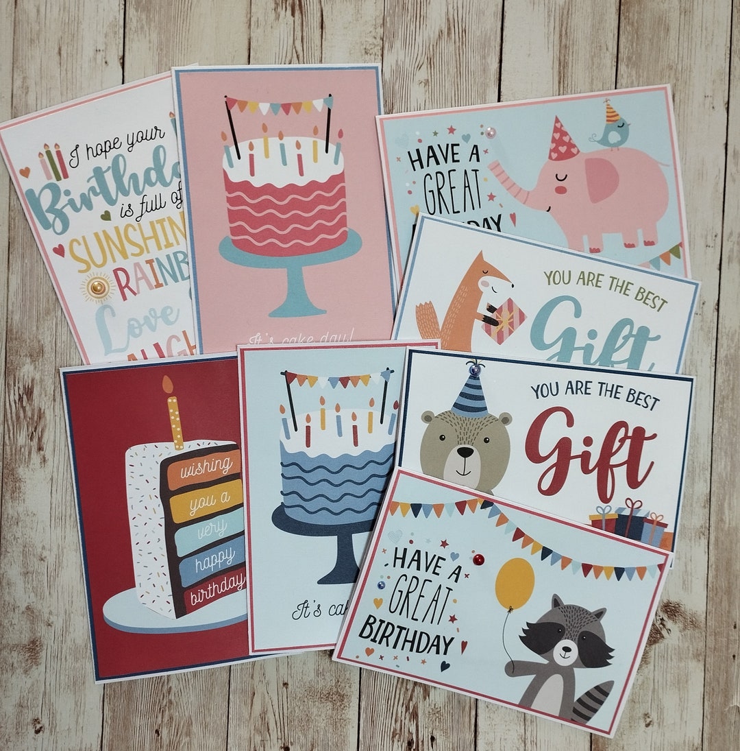 Birthday Card for Kids, Birthday Card for Girls, Birthday Card Set for ...