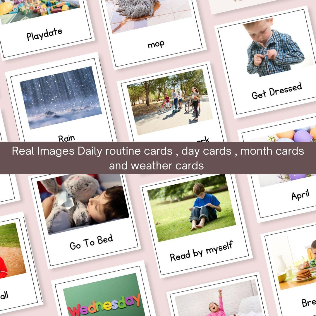 Toddler Daily Routine Cards: Visual Schedule, Homeschool Aid (PDF) - Etsy