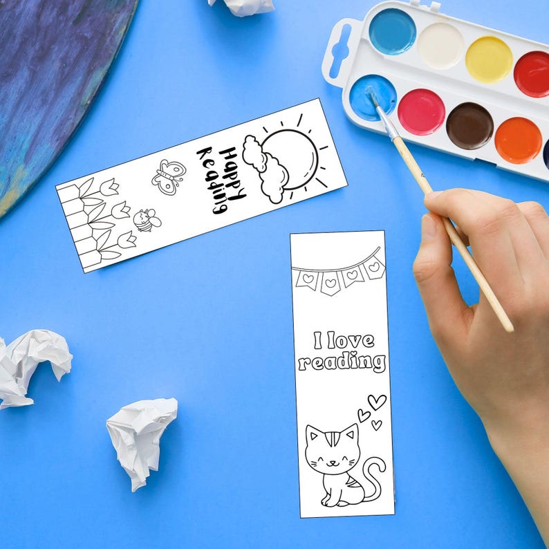 Printable Coloring Bookmarks for Kids Set of 5 Activities for Children ...