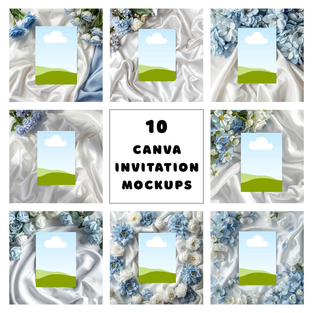 Invitation Mockup Bundle, 5x7 Card Mockup, 10 Canva Mockups - Etsy