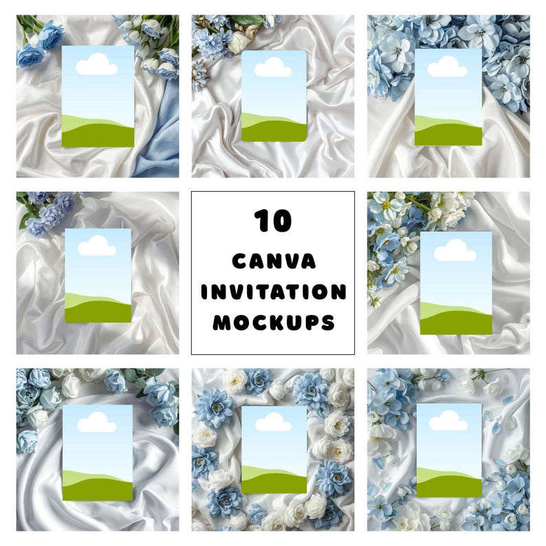 Invitation Mockup Bundle, 5x7 Card Mockup, 10 Canva Mockups - Etsy