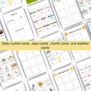 Toddler Daily Routine Cards: Visual Schedule, Homeschool (PDF) - Etsy