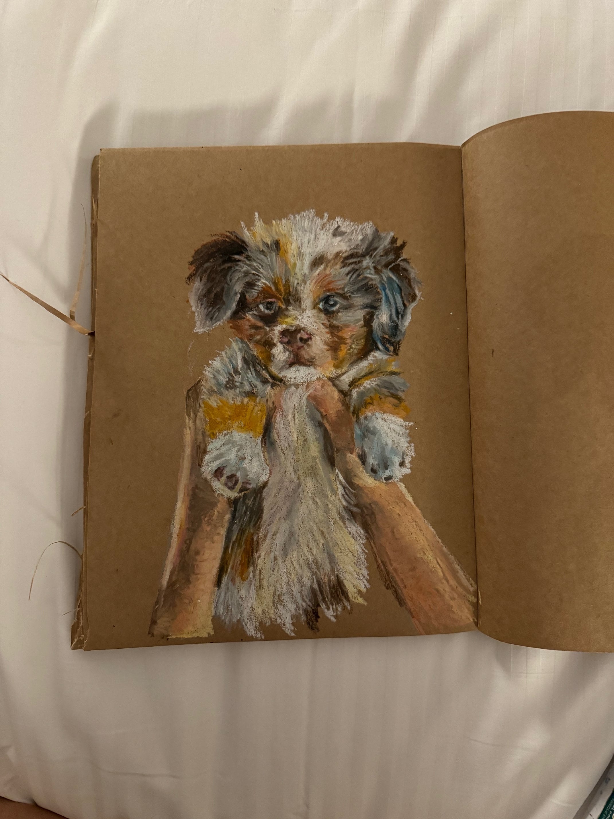 Dog Portrait, Oil Pastel Painting Commission, Custom Dog Oil Painting ...