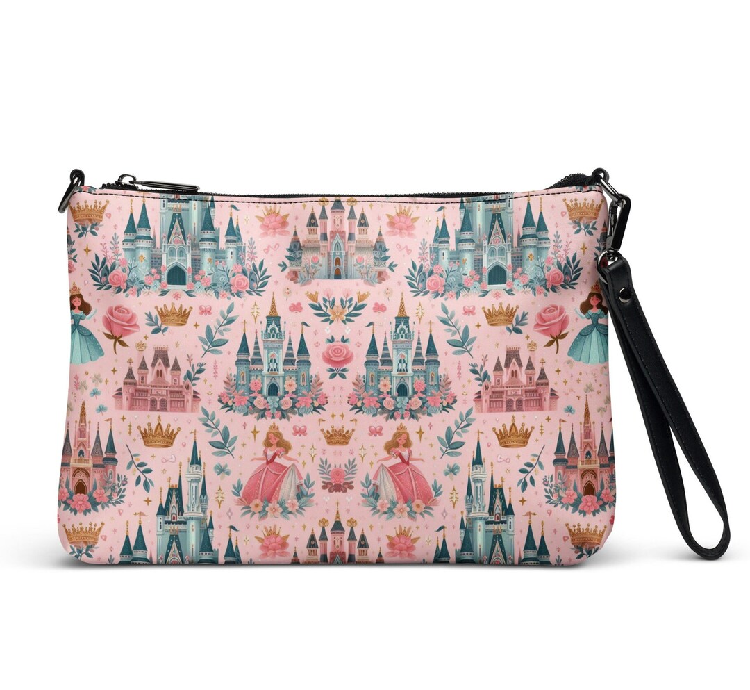 Cinderella Pink Princess Castle and Crown Crossbody Purse Disney ...