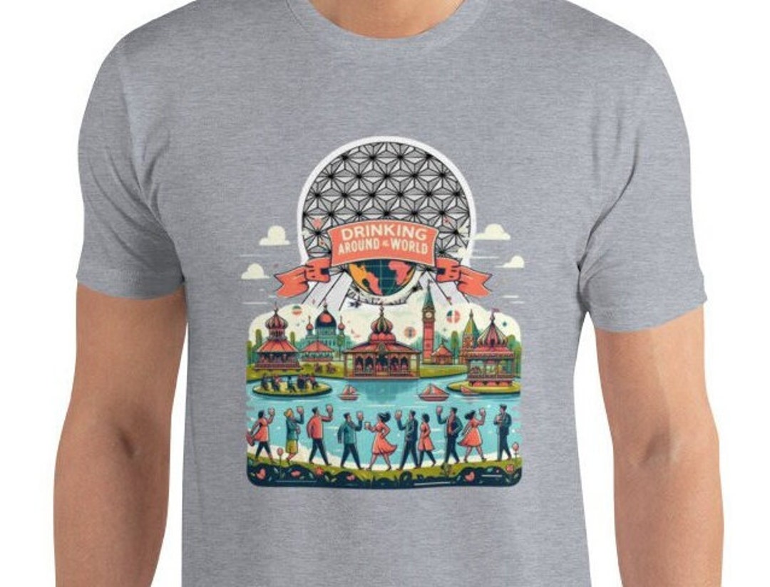 Mens Epcot Drinking Around the World Shirt - Etsy