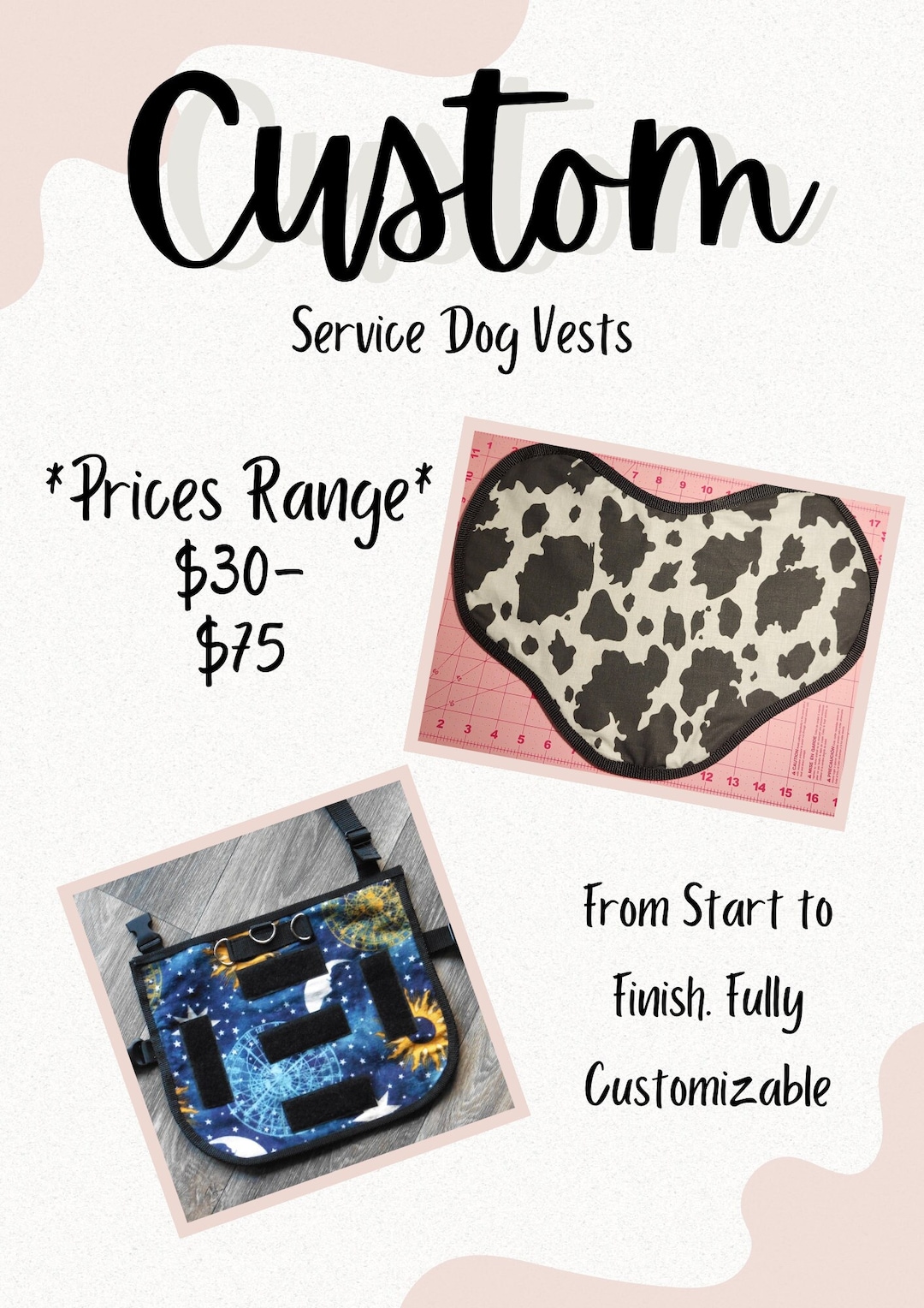 Custom Service Dog Vest - Etsy