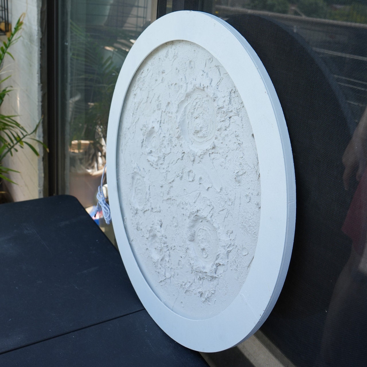 Moon Wall Decor Handmade LED Lighted Moon Art, 3D Moon Painting, Wall ...